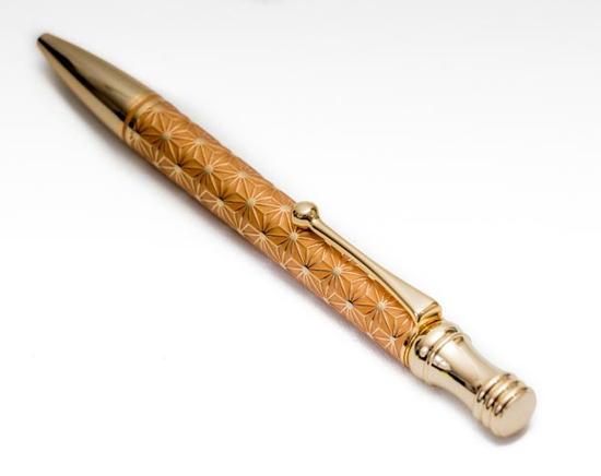 Ballpoint pen : Stars motives , golden metal